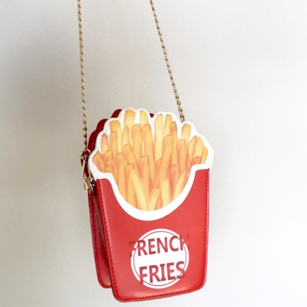 French Fries Potato Fast Food Kawaii Handbag Purse - Gem